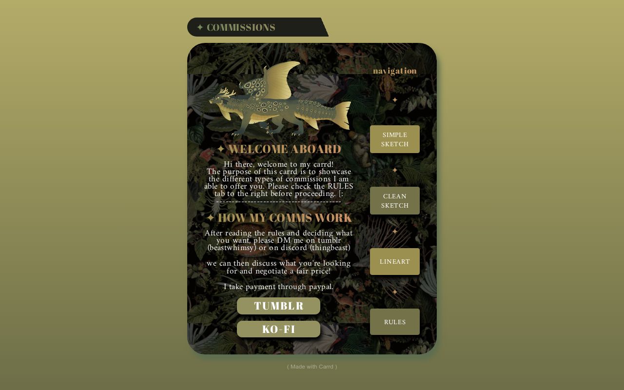 commission information